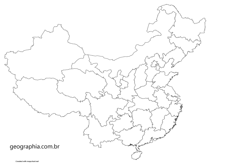 Mapa Da China (diversos) - Portal Geographia