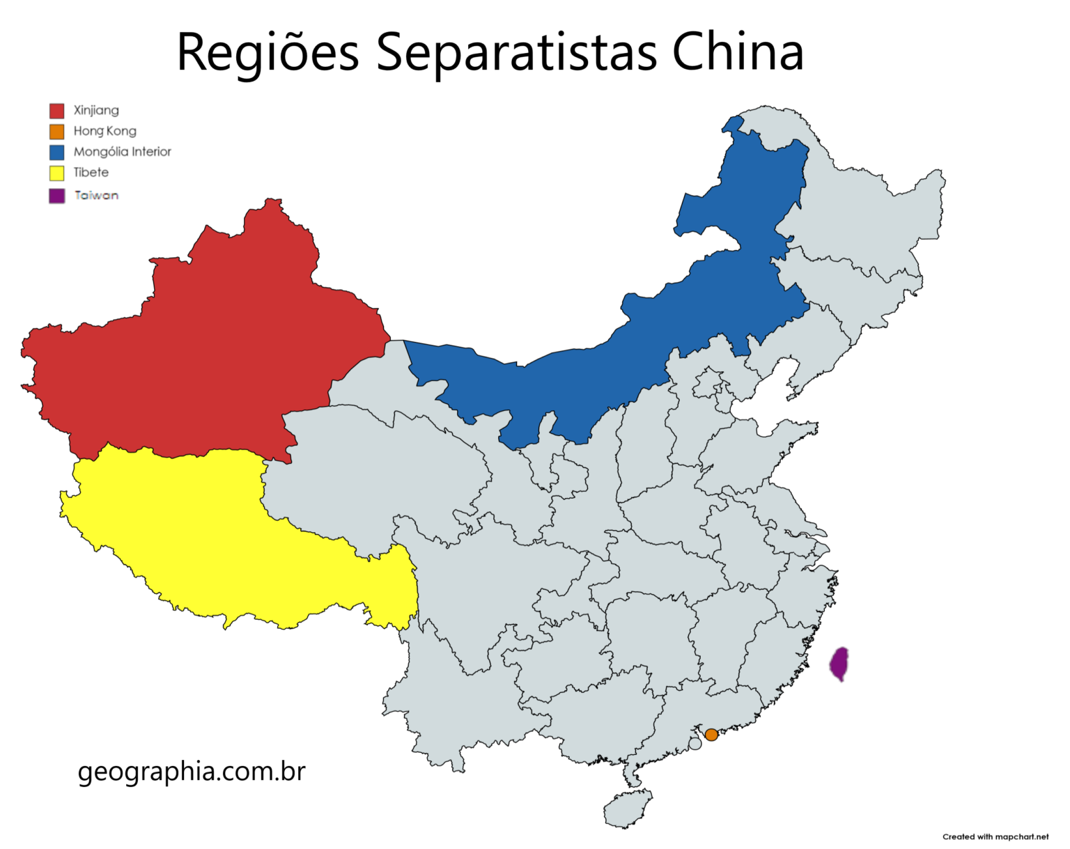 Mapa Da China (diversos) - Portal Geographia
